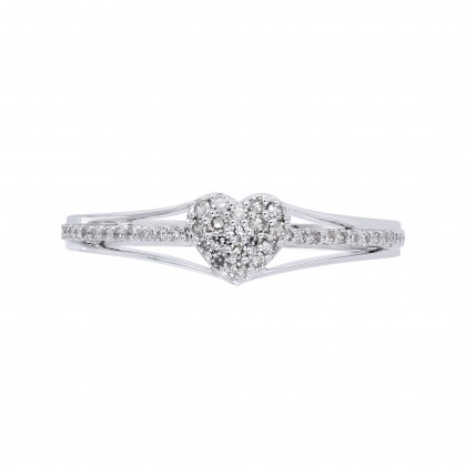 Diamond Ring in 375/9K White Gold (Heart) 265351222