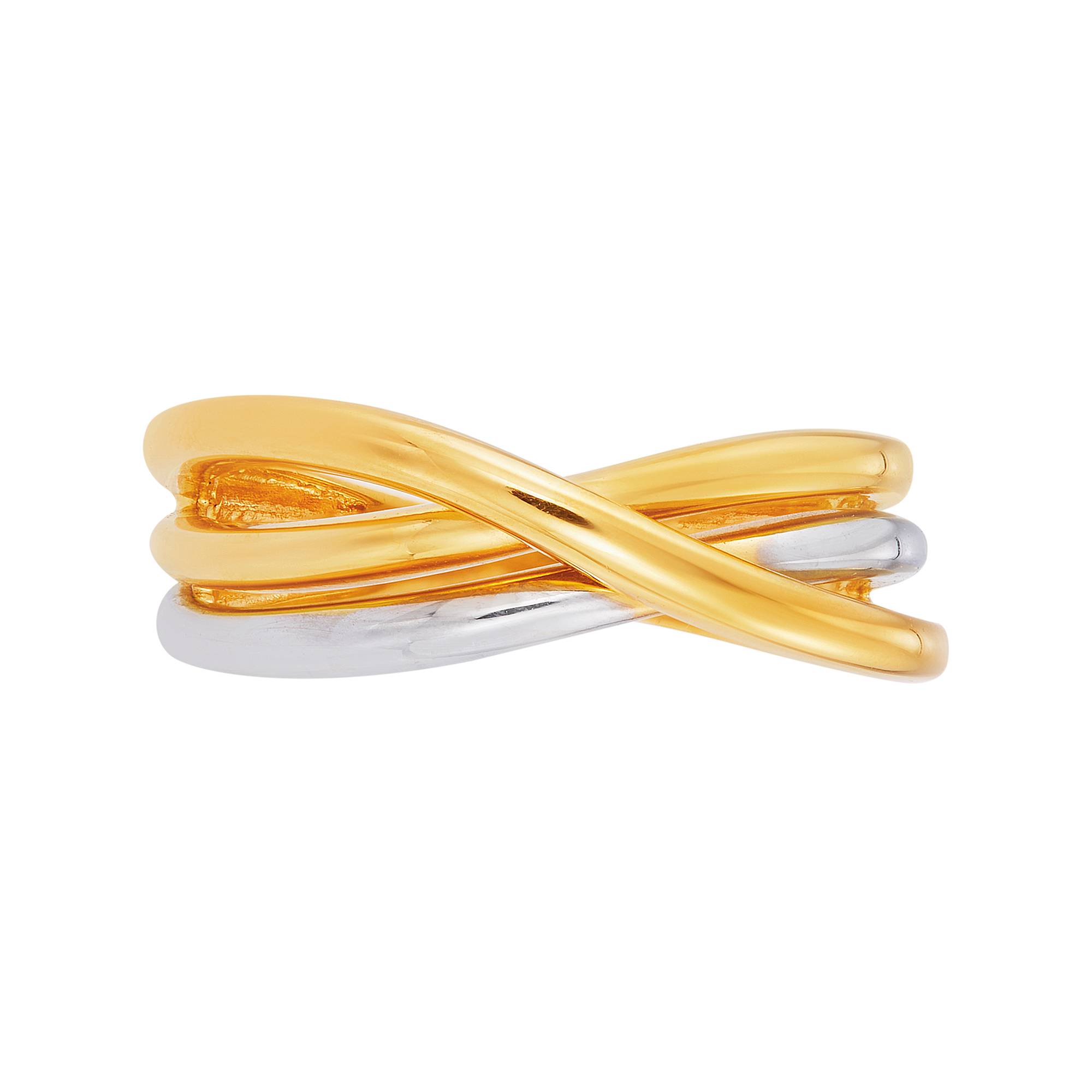 Oro Italia 916 Yellow and White Gold Ring GR53301123(YW)-BI (22K Gold)