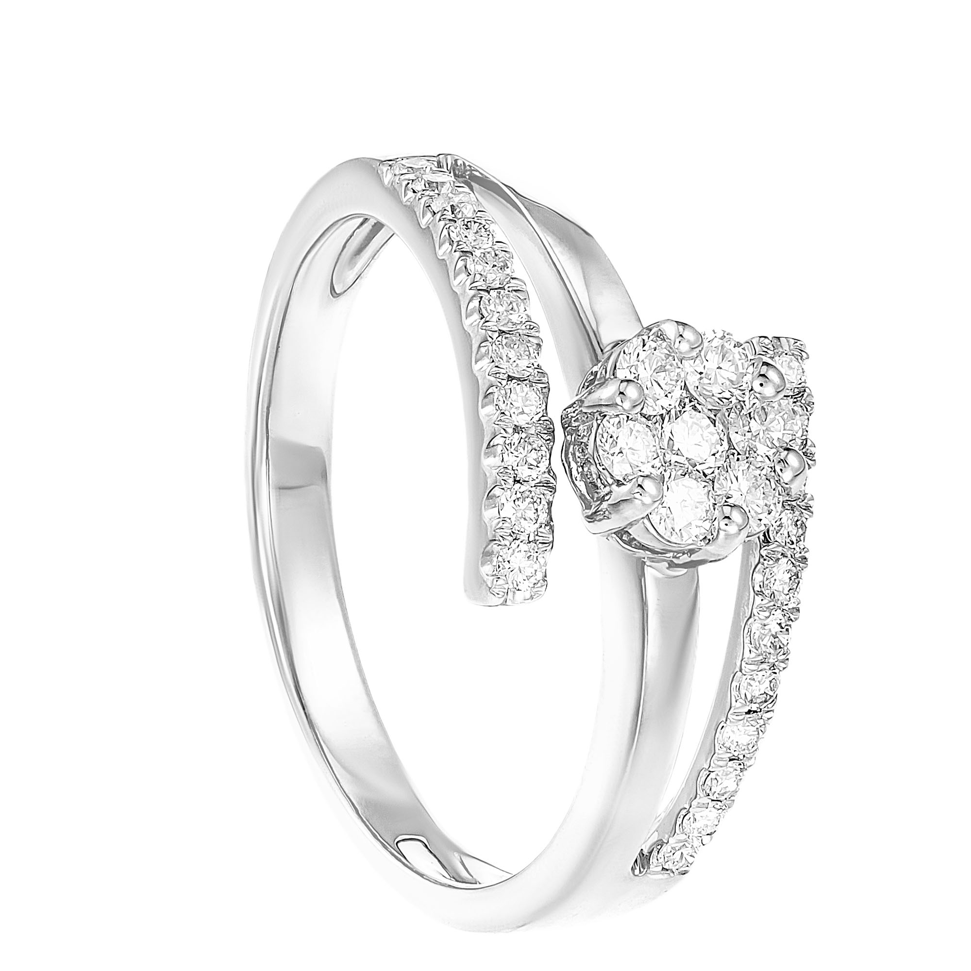 Adore Diamond Ring in 750/18K White Gold 23131 | HABIB Jewels
